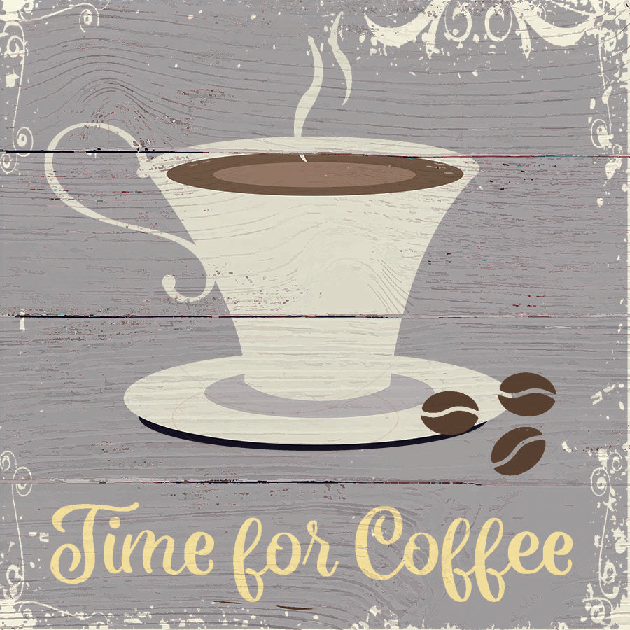 'Time For Coffee' - 6X6 Wooden Decorative Box Sign – Sixtrees